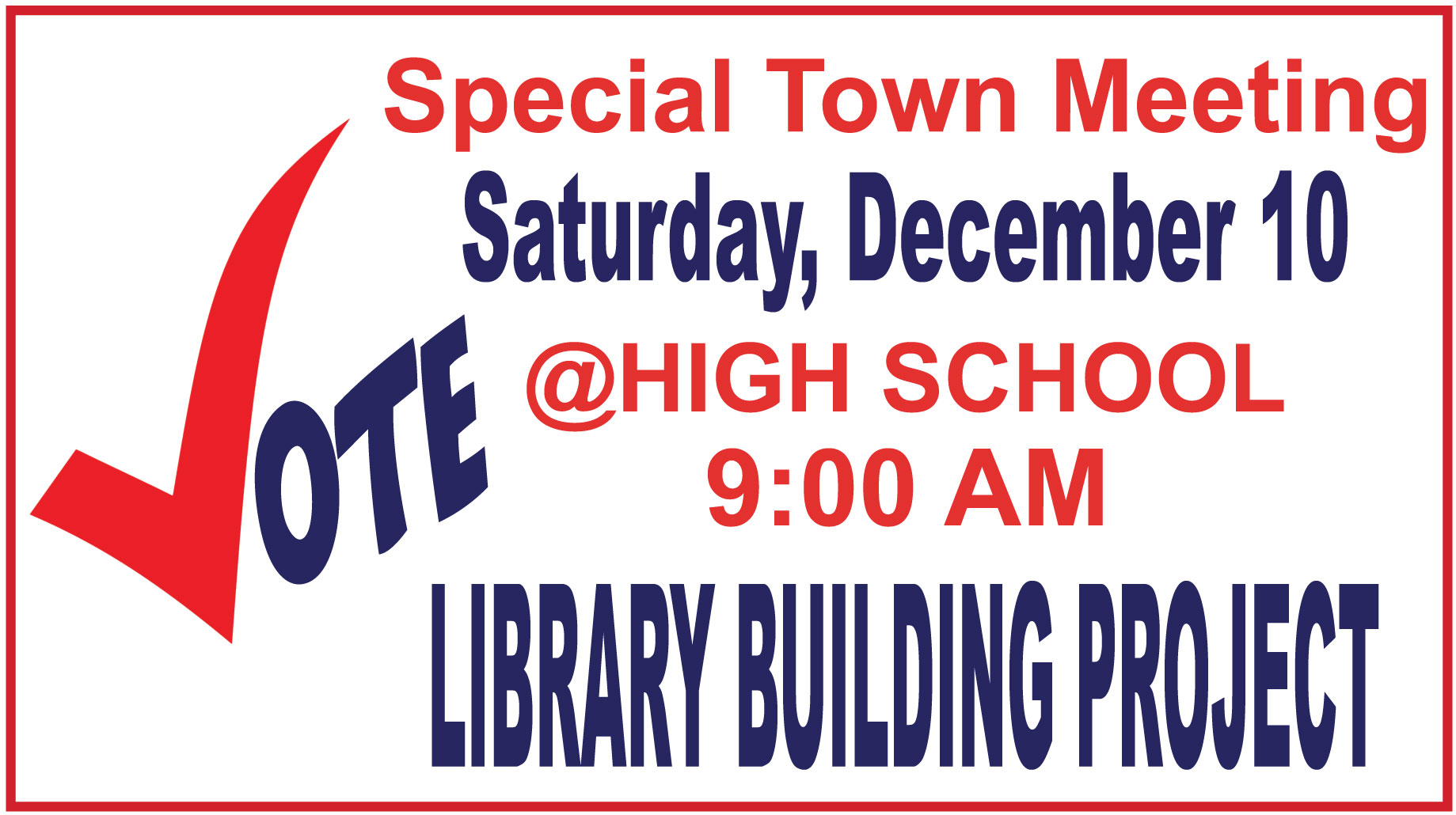 Town Meeting December 10 - Library Building Project - The Westborough ...